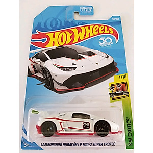 Hot Wheels 2018 50th Anniversary HW Exotics Lamborghini Huracan LP 620-2 Super Trofeo 150/365, White