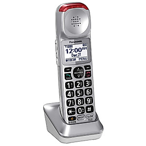 Panasonic New DECT 6.0 Cordless Phone Handset Accessory Talking Caller ID Compatible with KX-TGM450S Series Cordless Phone Systems - KX-TGMA45S (Silver)