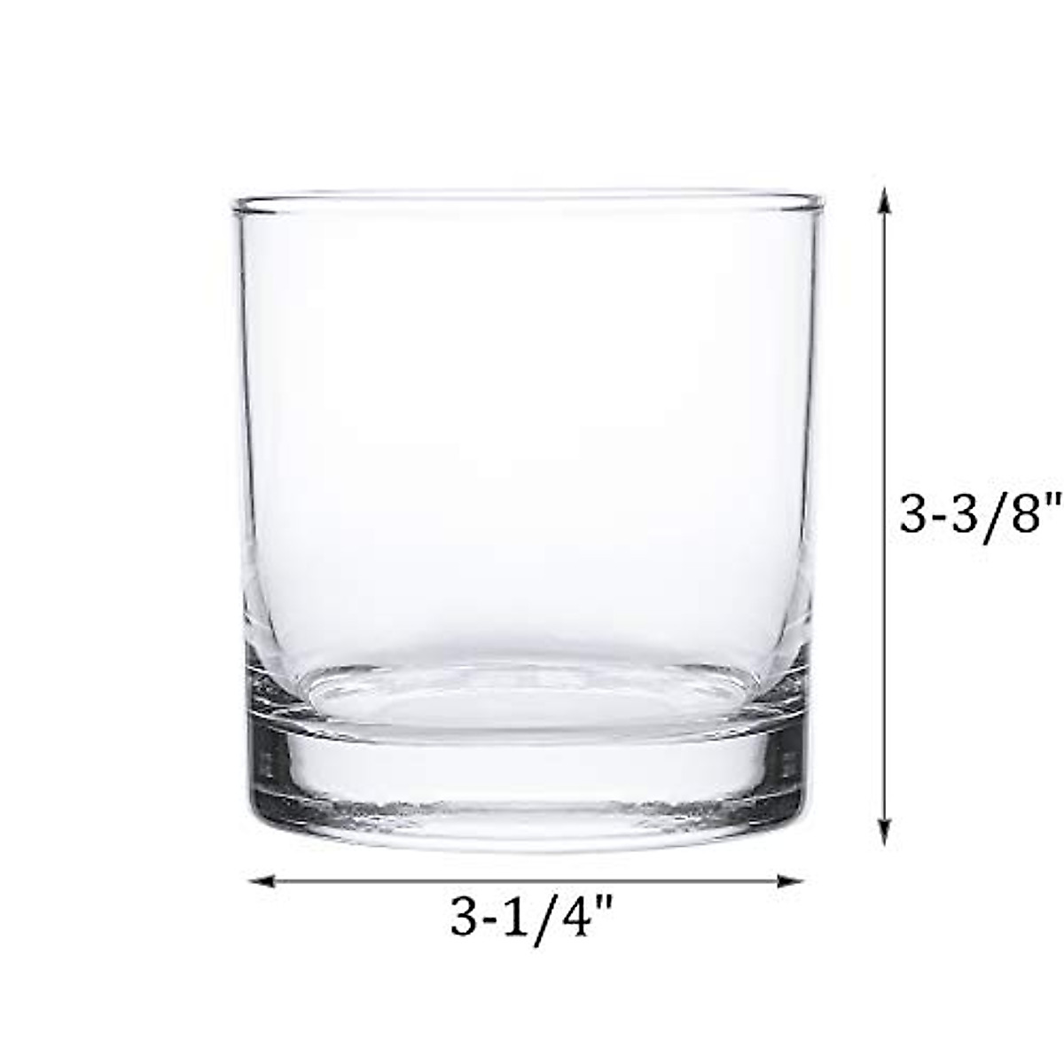 Kingrol 12 Pack Double Old Fashioned Whiskey Glasses, 10 oz Rocks Glasses Drinking Glasses for Scotch, Bourbon, Cocktails, Beverages, Water