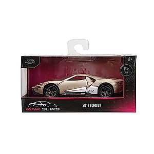 Pink Slips 1:32 2017 Ford GT Die-Cast Car, Toys for Kids and Adults(Metallic Gold)