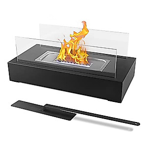 Tabletop Fire Pit for Halloween Christmas Decor, Outdoor Table Top Firepit Indoor Tabletop Fireplace for Patio Balcony Living Room Table Decoration Family Holiday Party Gathering Friday Night Dinner