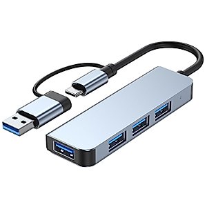 USB Hub 3.0 with 4 Ports, VIENON Aluminum USB C to USB 3.0 Hub USB Splitter for MacBook, Mac Pro/Mini, iMac, Ps4, PS5, Surface Pro,Flash Drive, Samsung and More USB-C Laoptop