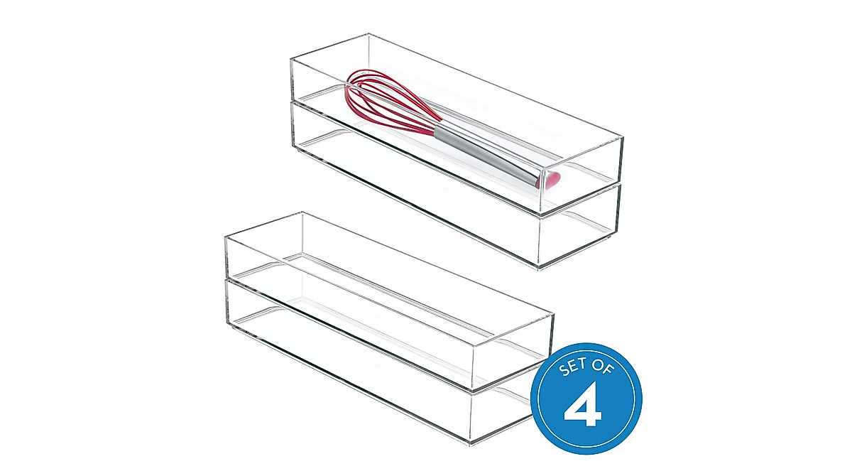 iDesign Clarity Drawer Organizer Set | Space-Saving Kitchen & Office ...