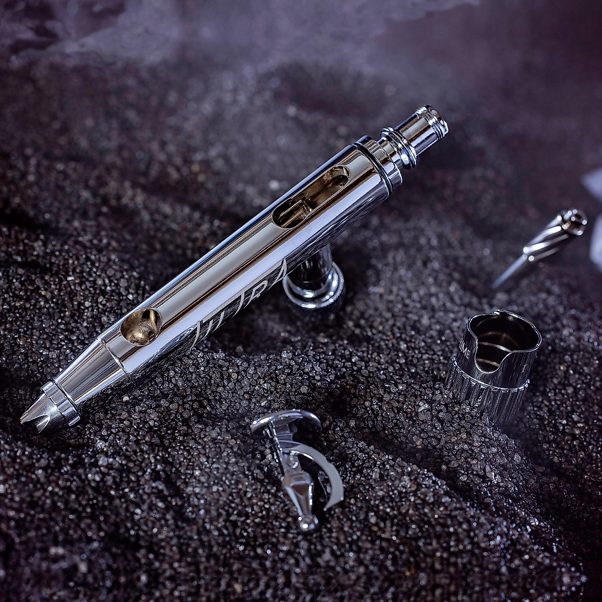 Harder & Steenbeck Airbrush – ULTRA 2024 I German-Engineered Dual Action Airbrush Painting Set with Gravity Feed I 0.45mm Self-Centering Nozzle I 5ml Paint Cup I 120231