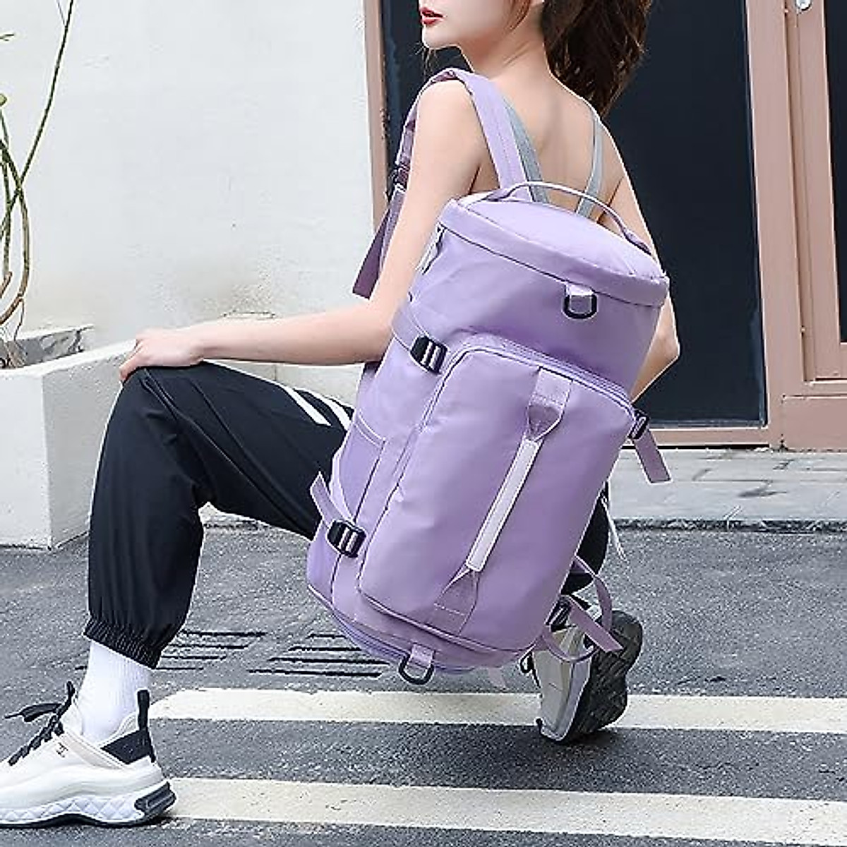 30L Travel Duffel Backpack for Women Sports Gym Bag Outdoor Duffel Bag ...