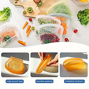 Durbl-Reusable Silicone Bags, 5 Pack(Sky), Snack+Sandwich+Half-Gallon, Microwave, Dishwasher and Freezer Safe Silicone Bags For Food & Travel, Reusable Baggies Perfect for Snack Sandwich Storage