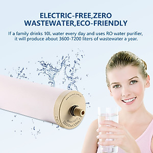 FACHIOO Countertop Water Filter, NSF/ANSI 42&53 Certified,4-Stage Stainless Steel Faucet Water Filter for 8000 Gallons, Reduces Heavy Metals, Bad Odor and 99% Chlorine(1 Ceramic Filter Included)