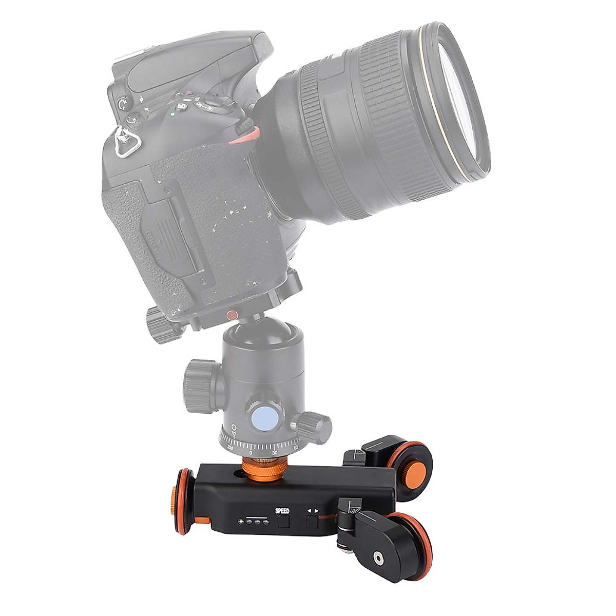 Tosuny L4X Mini Motorized Camera Slider with Remote Controller, 3 Speeds Video Camera Pulley Car Dolly Rolling Slider Skater, Compatible with DLSR Cameras, Action Cameras, and Cellphone