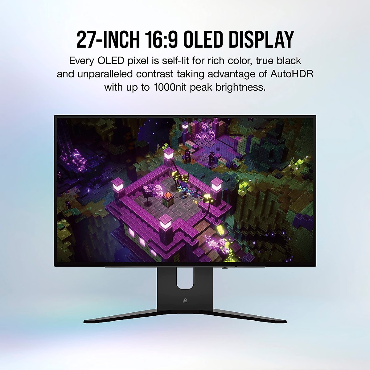 Corsair XENEON 27QHD240 27-Inch OLED Gaming Monitor - 2560 x 1440, 240Hz, 0.03ms, NVIDIA G-SYNC Compatible, AMD FreeSync™ Premium, DisplayHDR10, HDMI 2.1, DisplayPort 1.4, USB-C 3.1 - Black