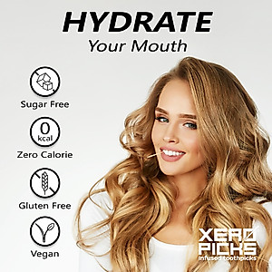 Xero Picks Energy Infused Flavored Toothpicks with Caffeine, B12 and B6-80 Picks - 4 Pack - Fruit Punch, Cool Mint, Berry, Cinnamint