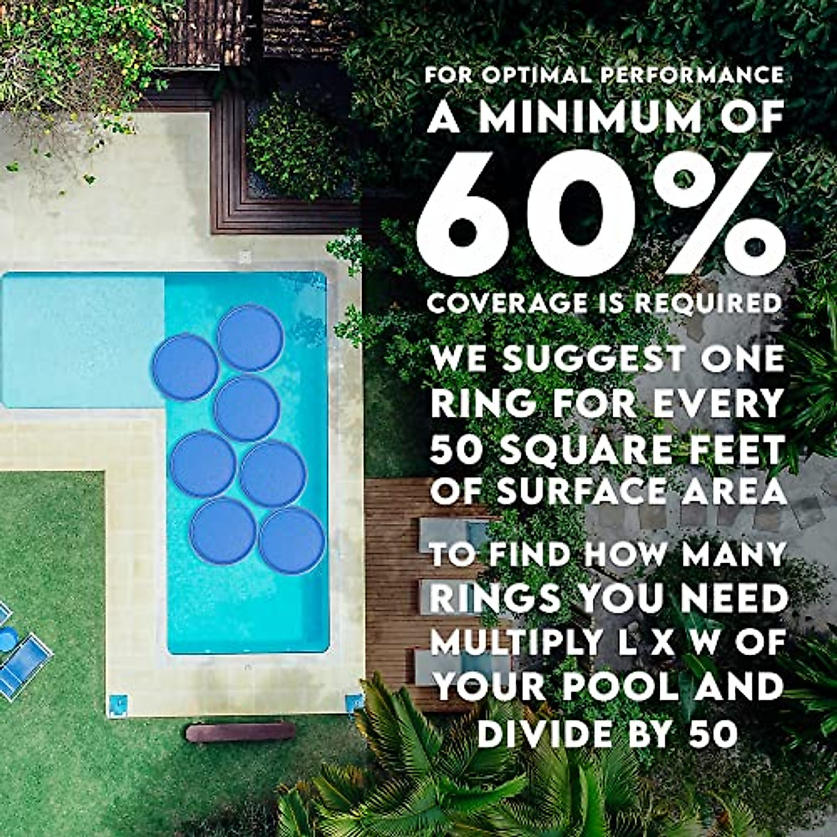 Solar Sun Rings 5' Round Solar Pool Heating - Blue