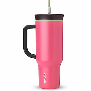 Owala Stainless Steel Triple Layer Insulated Travel Tumbler with Spill Resistant Lid, Straw & 2-in-1 Cleaner Brush