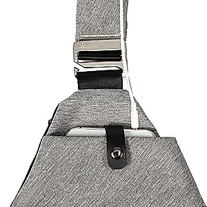 SUNSEATON Sling Bag Crossbody Shoulder Chest Back Pack, Anti-Theft Waterproof Shoulder Backpack for Cycling Walking Hiking (Gray)