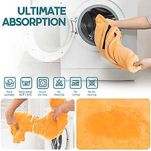 Avont Dog Bathrobe - Super Absorbent Pet Drying Towel Bath Robes After Bath Shower Swim Wet Walk for Puppies -Yellow(S)