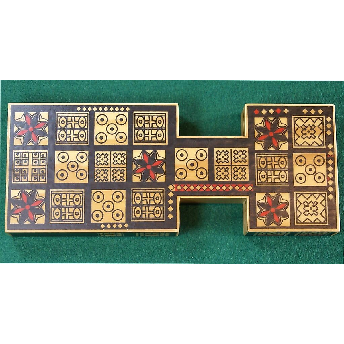 Masters Replica Royal Game of Ur Board Game with Pyramid Dice - Features Authentic Design with Solid Wood Board and Wooden Pieces