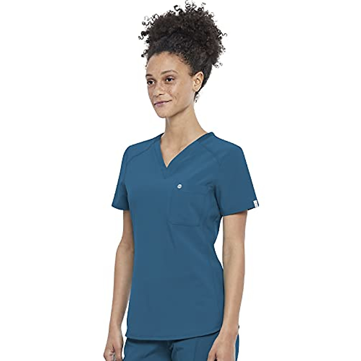 Cherokee Infinity Women Scrubs Top V-Neck CK687A, L, Caribbean Blue