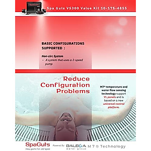 SpaGuts VS300 Digital Spa Controller Kit 10-175-4855 Single Pump Controller Value Kit with VL200 Topside and Smart Sensor Technology, VS300FC5, 54855-01, 5.5 KW HTR
