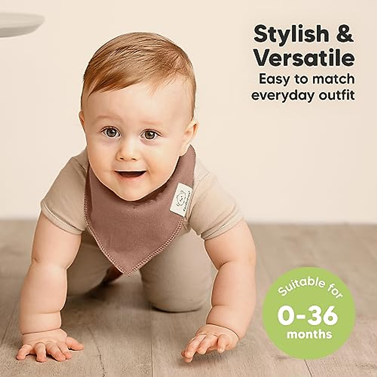 8-Pack Organic Baby Bandana Drool Bibs for Girls - Super Absorbent Baby Bibs for Baby Girls, Baby Boys, Soft Cotton Bandana Bibs, Baby Drool Bib, Teething Bibs for Infant, Toddler, Bib Girl (Mauve)