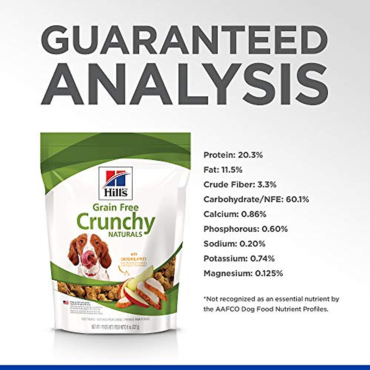 Hill's Grain Free Dog Treats, Crunchy Naturals with Chicken & Apples, Healthy Dog Snacks, 8 oz. Bag