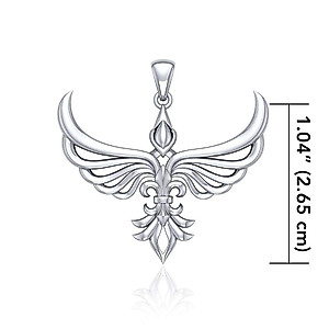 Jewelry Trends Rising Phoenix Modern Style Sterling Silver Pendant
