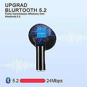 LHBHT Bluetooth Wireless Earbuds,Noise Cancelling True Wireless Earbuds,Touch Control Earbud & in-Ear Earbuds,Earbuds Includes Compact Type C Charging Case Fast Charging,Perfect for Work Travel Sport