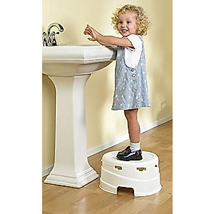 Primo 4-in-1 Complete Toilet Trainer & Step Stool, with Blue Seat, White