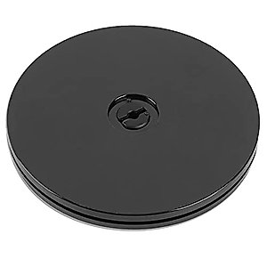HSTECH 9” Lazy Susan Turntable Black Acrylic Ball Bearing Rotating Tray for Spice Rack Table Cake Kitchen Pantry Decorating TV Laptop Computer Monitor, 50-lb Load Capacity (360˚ Rotation)