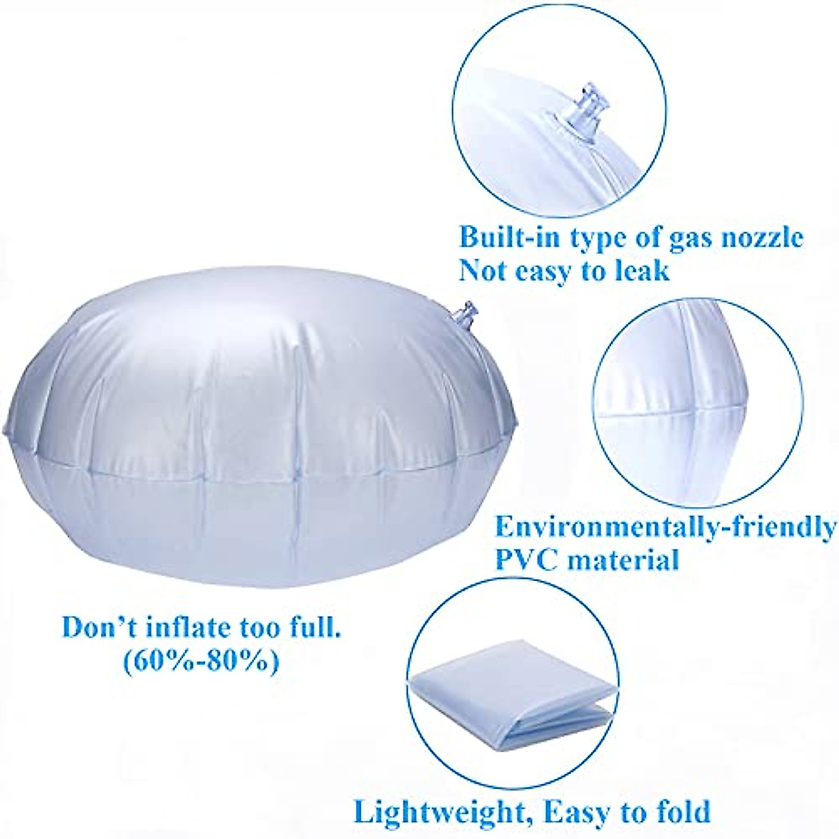 C-CHAIN Swing Pod Chair for Kids, Cotton Hammock Chair with Durable Air Cushion, Child Swing Seat Nest with Adjustable Rope, All Accessories Included (Blue)