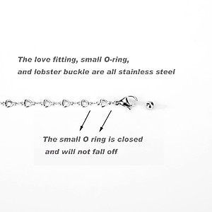 Eyeglass Chain Silver Stainless Steel Handmade Necklace for Reading Glasses Sunglass Beaded Chains for Men Women (2-Heart handmade chain)