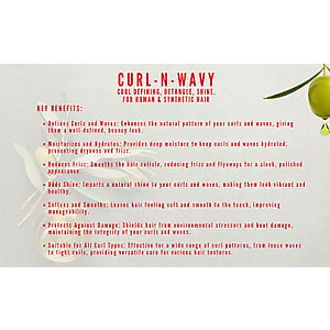 On Natural Next Image Curl-n-Wavy Curl Defining Conditioner and Detangler Oilive Oil, Shea Butter, Jojoba Oil & Vitamin E, 8 Ounce