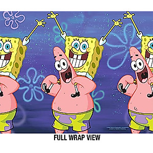 Spongebob OFFICIAL Spongebob And Patrick Cropped 24 oz Insulated Canteen Water Bottle, Leak Resistant, Vacuum Insulated Stainless Steel with Loop Cap