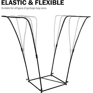 Metal Trash Bag Holder - Garbage Bag Holder Frame Holds 30-45 Gallon Bags-Multi-Use Outdoor Leaf Bag Stand for Yard Camping Garden Lawn Party Supplies (1PC)