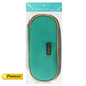 Homecube Pencil Case Big Capacity Pencil Bag Makeup Pouch Durable Students Stationery with Double Zipper Pen Holder for School/Office, Green