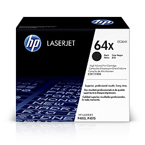 Original HP 64X Black High-yield Toner Cartridge | Works with HP LaserJet P4015, P4515 Series | CC364X