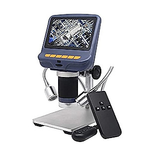 LXXSH 220X Desktop Electronic Digital Stereo Microscope for Soldering Repairing with 4.3-inch Screen LED Light