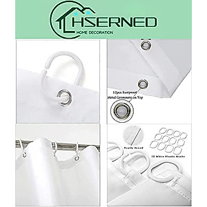 Christmas Shower Curtain Sets, Bathroom Sets, Toilet Lid Rug, Contour Mat and Bath Mat Xmas Santa Classical Christmas Ornaments Pine Tree Shower Curtain with 12 Hooks for Bathroom Set Decor