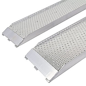 Guardian S-368-1500-P Dual Runner Shed Ramps with Punch Plate Surface - 8" Wide, 3' Long