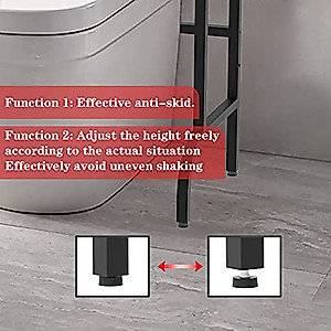 Yuzehuaza Over The Toilet Storage Rack with Basket and Drawer for Bathroom Organizer Vertical Space Saver 3-Tier Bathroom Organizer Shelf,Rustic Brown