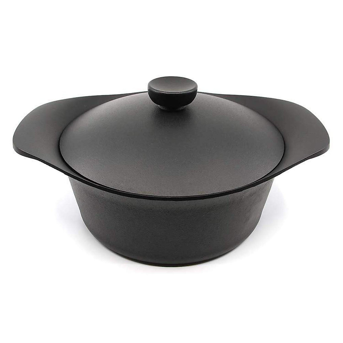 Sori Yanagi Nambu Ironware Deep Iron Pot Combining Simple Design and High Practicality, Made in Japan, Iron Lid and Handle Included, Induction Compatible