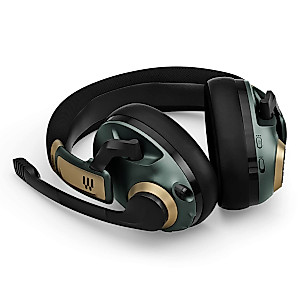 EPOS Gaming H3Pro Hybrid Gaming Headset - PC Headphones with Microphone - Noise-Cancellation, Adjustable, Smart Button Audio Mixing, Bluetooth, Gaming Suite, Surround Sound - (Racing Green)