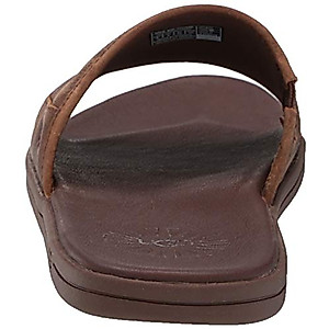UGG mens Seaside Slide Sandal, Luggage Leather, 9 US