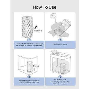 Dreo Demineralization Cartridge 3-Pack for Humidifiers, Compatible with Dreo Humidifiers HM512S/713/713S, Prevent Mineral Build-up, Filter Hard Water, Eliminate White Dust