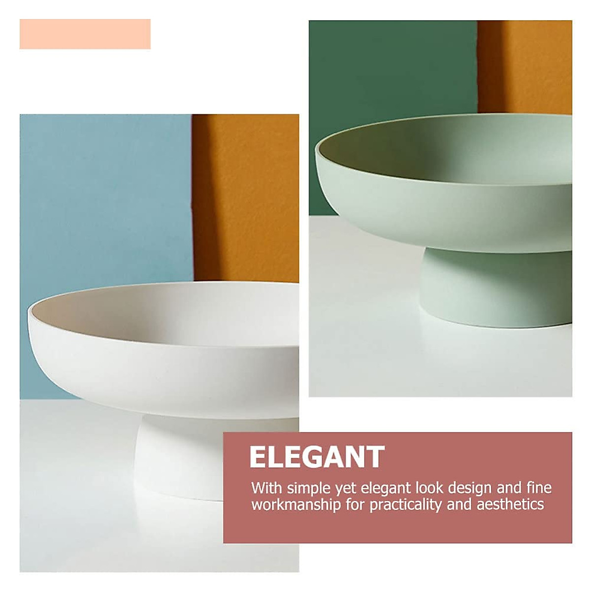 BESTonZON 2pcs Fruit Tray Wedding Accessories Cake Tray Wedding Cake Plates Decorative Pedestal Bowl Coffee Table Tray Plastic Wedding Cake Holder Party Dessert Stand Dessert Accessories Pp