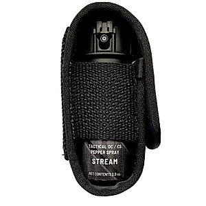 Redd, Tactical OC/CS Pepper Spray and Nylon Holster - Flip Top Stream (2 oz)