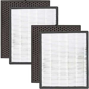 LV-Pur131 Replacement Filters for Levoit LV-Pur131 Air Purifier, LV-PUR131S Levoit Air Purifier - Part# LV-PUR131-RF - 2 True HEPA and 2 Carbon Filters