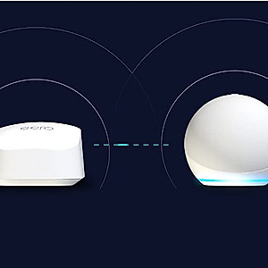 Echo Dot (5th Gen) Glacier White with eero Mesh Wifi Router