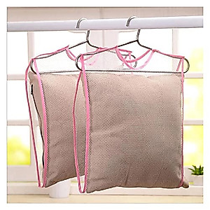 KRAZI 6pcs Drying Net Balcony Windproof Terylene Hanging Net Pillow Rack Underwear Hanger Clothes Mesh Storage Holder Clothes Rack