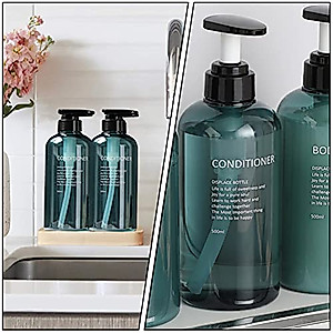 Healifty 3pcs Shampoo Bottle Hand Soap Bottle Empty Lotion Bottles Lotion Container Hair Bottle Push Type Bottle Toiletries Blue Soap Dispenser Shampoo Container The Pet Liquid Perfume