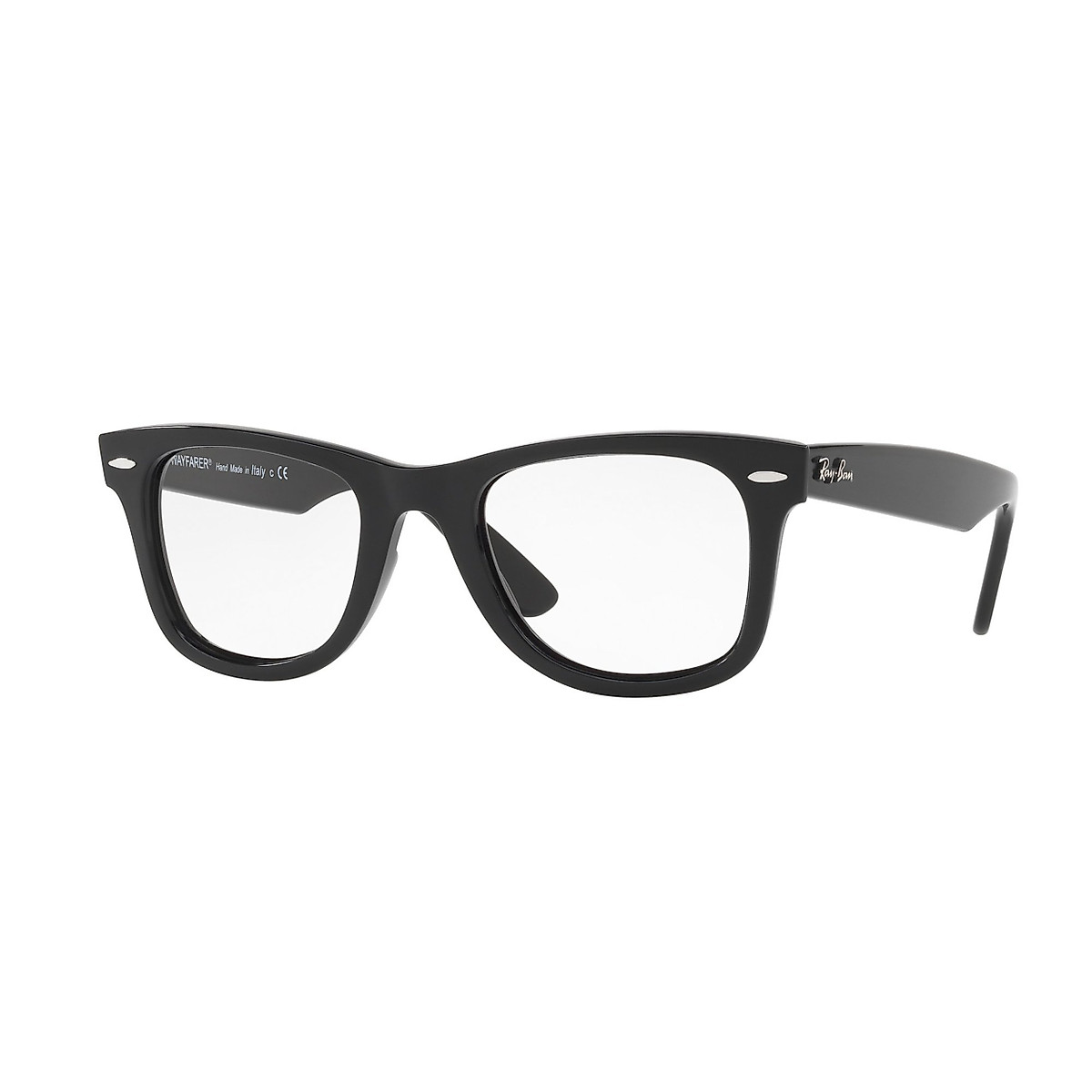 Ray-Ban RX4340V Wayfarer Ease Square Prescription Eyeglass Frames, Black/Demo Lens, 50 mm