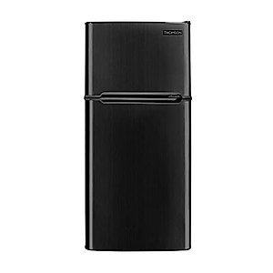 Thomson TFR469 Apartment Size Refrigerator with Top Freezer-2 Door Fridge with Storage Capacity, Adjustable Spill-Proof Shelves, Door & Crisper Bins, Gunmetal, 4.5 CU FT